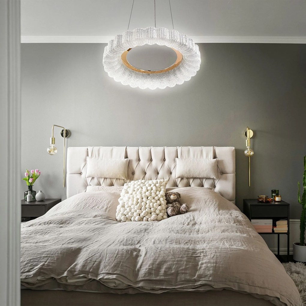 Toolight Toolight, LED stropní svítidlo 40cm, 24W, 4000K, 2500lm, MS018-CP, růžové zlato, OSW-09630