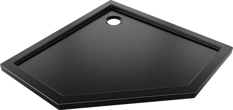 Mexen Flow pětiúhelníkový sprchový kout slim 90 x 90 cm, černý mat - 46P709090