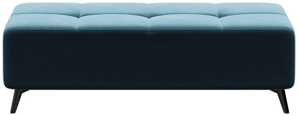 Modrý sametový taburet MESONICA Toro 140 x 70 cm