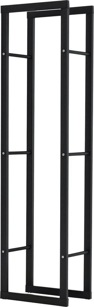 HOMCOM Držák na dřevo Metal 40 x 25 x 150 cm Úložná pomůcka na dřevo Ocelový rám až do 100 kg Přístřešek na dřevo Venku Dřevěný rack pro zahradu a ter
