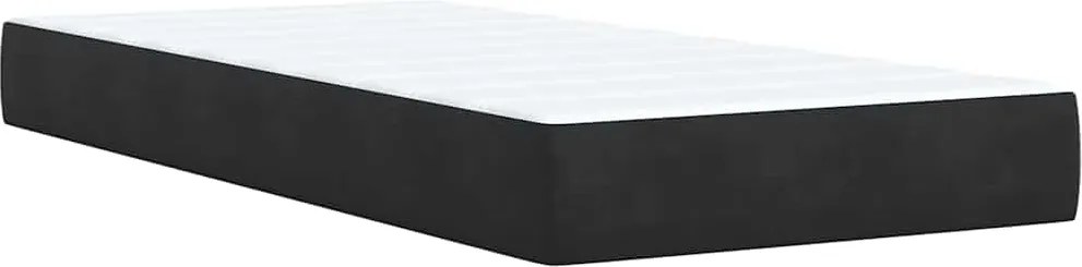 Box spring postel s matrací černá 80 x 200 cm samet 3287592