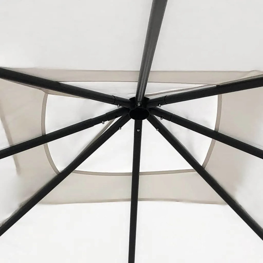 Altán s krytými sloupky 3 x 3 x 2,6 m krémový 160 g/m² 313605