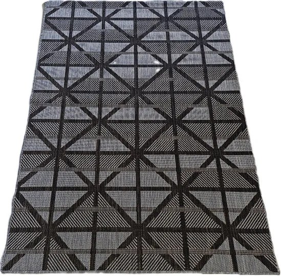 HU Šedý sisalový koberec Sizal Sive – čtverce Rozměr: 40x60 cm