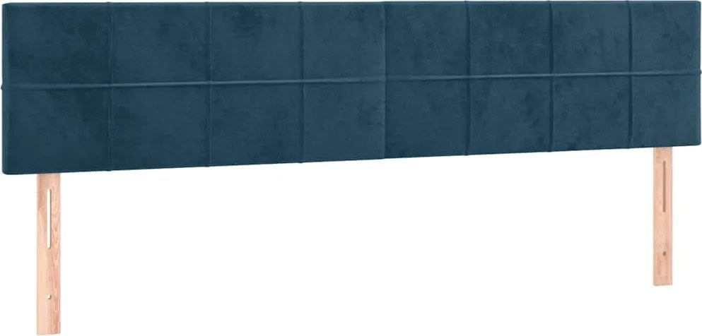 Box spring postel s matrací tmavě modrá 160x200 cm samet 3127503