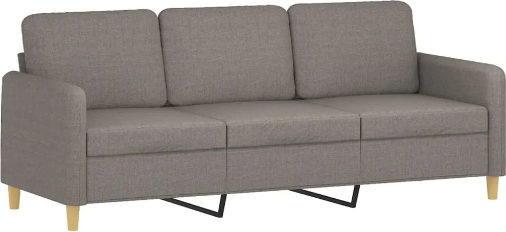 3místná pohovka s polštáři taupe 180 cm textil 3200924