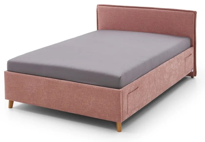 Růžová čalouněná dětská postel bez roštu 120x200 cm Fun – Meise Möbel Biano.cz