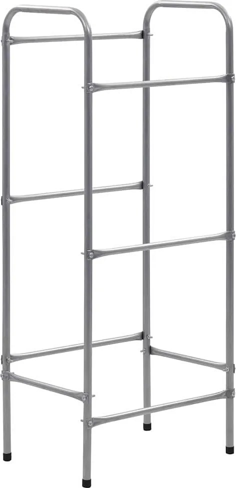 Skladový regál na 3 přepravky stříbrný 50 x 33 x 116 cm ocel 285212