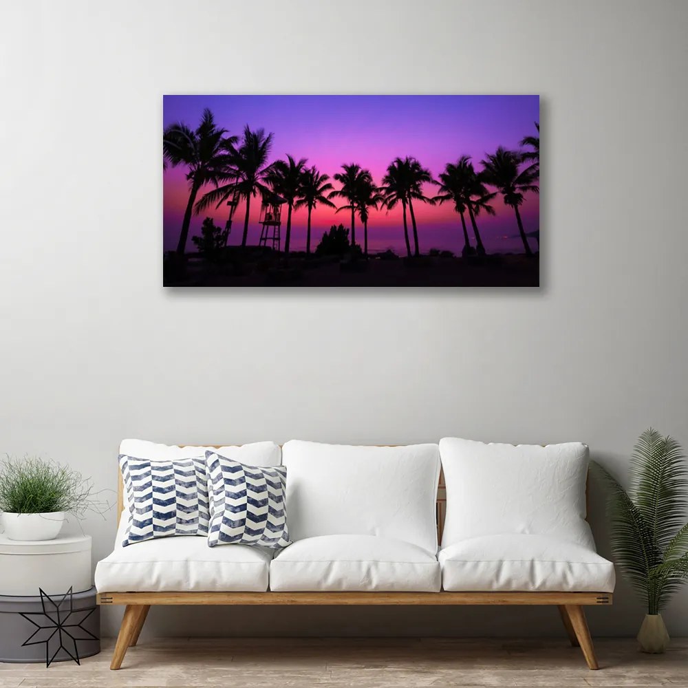 Obraz na plátně Palmy Stromy Krajina 100x50 cm