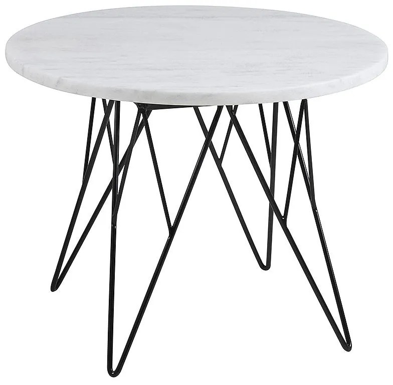 Design by scandinavia Konferenční stolek Stark, 55 cm, mramor, mramor / černá 5245