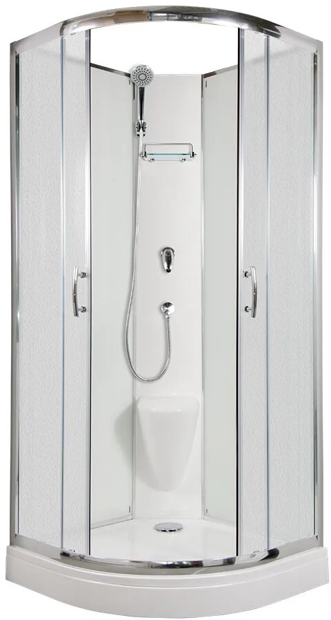 ARTTEC BRILIANT 90 x 90 cm - Sprchový box model 2 chinchilla sklo PAN04350
