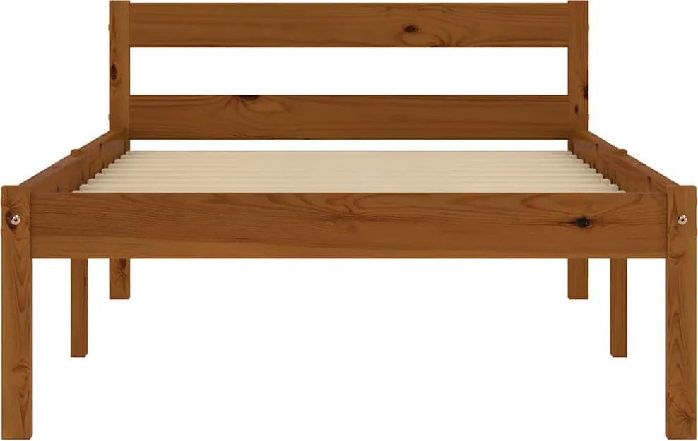Rám postele medově hnědý masivní borovice 100 x 200 cm 283209