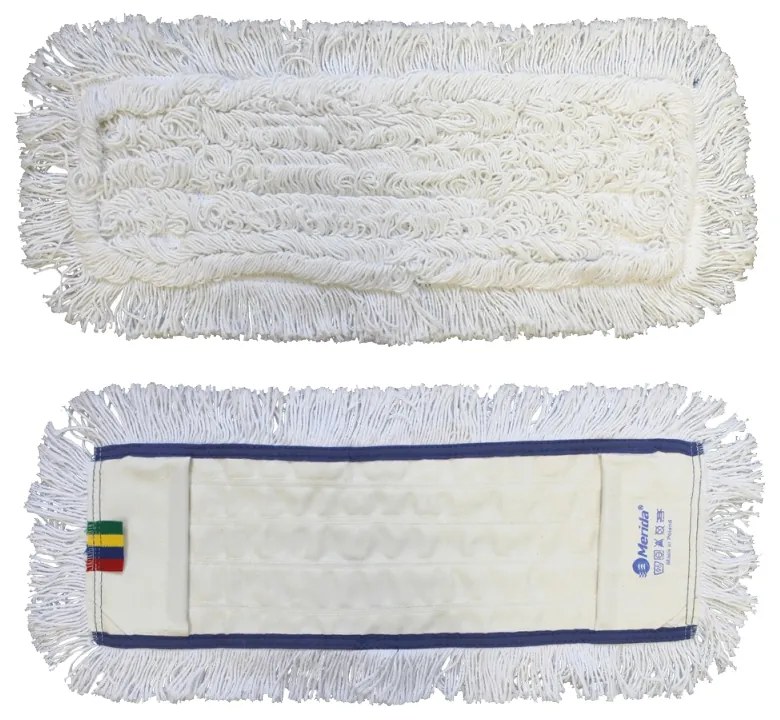 Mop s kapsami Optimum, 50 cm - bavlna, bílá