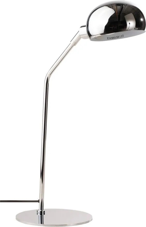 Ocelová stolní lampa s ohybatelnou konstrukcí v leskle stříbrné barvě (výška 59 cm) Lincon – Jotex