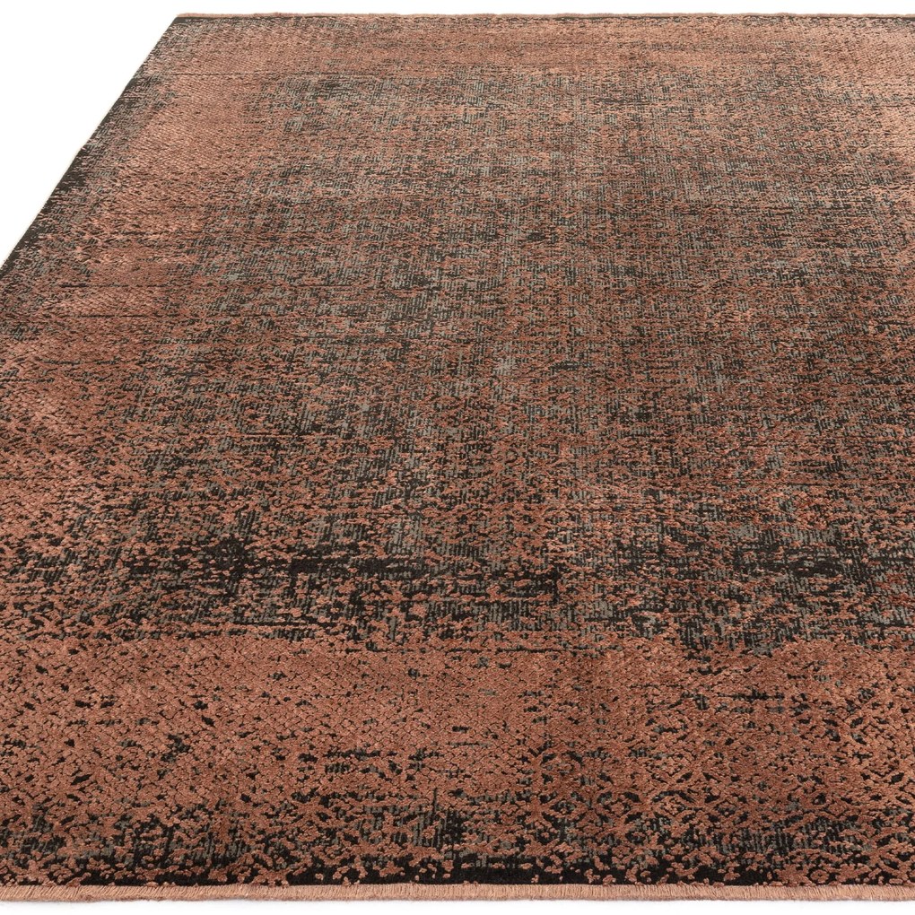 Tribeca Design Kusový koberec Trigger Terracotta Black Rozměry: 120x170 cm