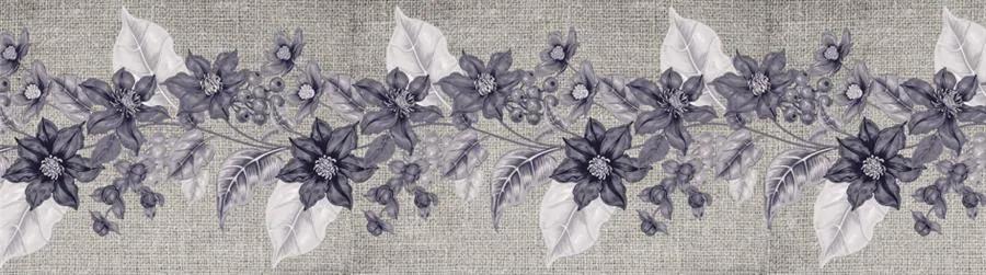 AG Design Samolepící bordura - Fialové květy, 13,8cm x 5m,  WB 8227