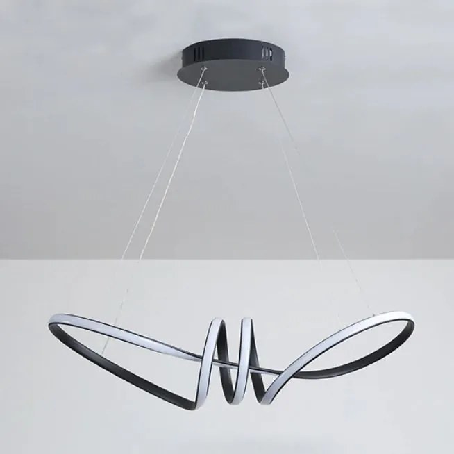 Toolight - LED závěsná lampa APP823-CP + dálkové ovládání, černá, OSW-06661