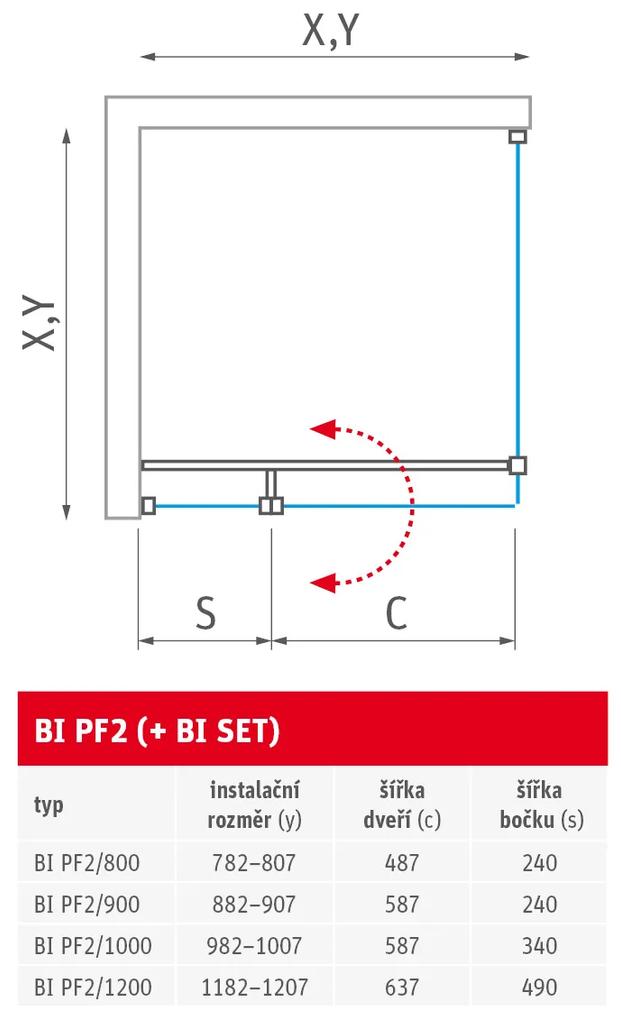 BI PF2+BI SET 487 Viz technická specifikace Černý elox 800 BI PF2/800_BI SET_Black