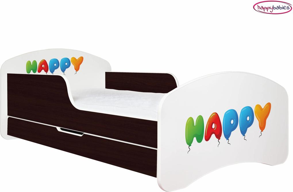 Svět pokojů Dětská postel Animals 12 - happy + matrace zdarma Barva: Bílá, Uložný prostor: ANO (+300 Kč), Rozměr: 140x70 cm