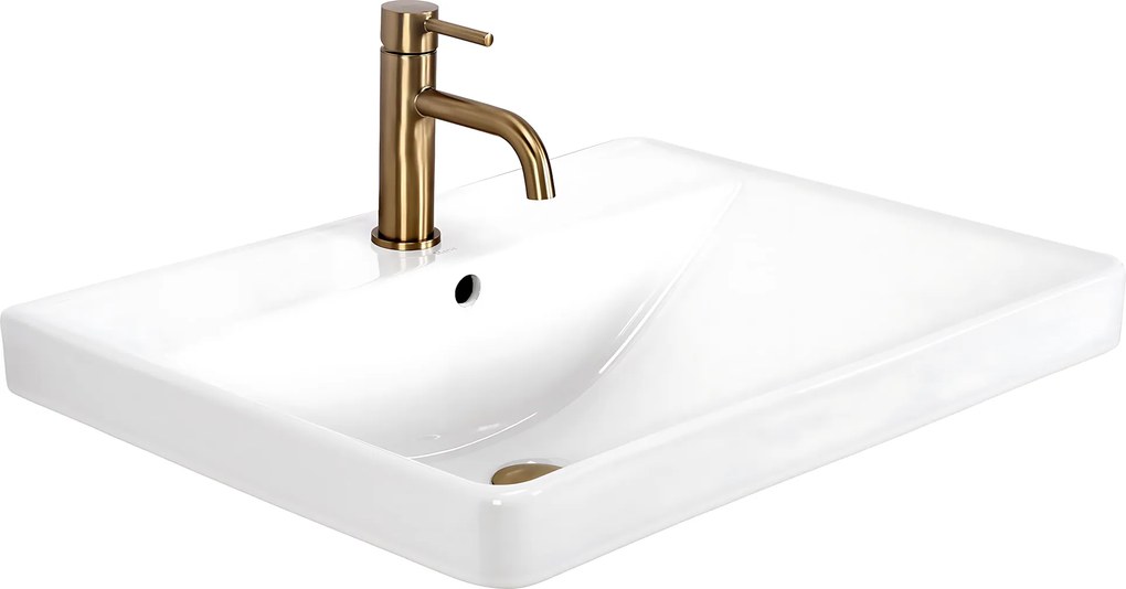 Rea Alisha, zápustné keramické umyvadlo 610x480x195 mm, bílá lesklá, REA-U8424