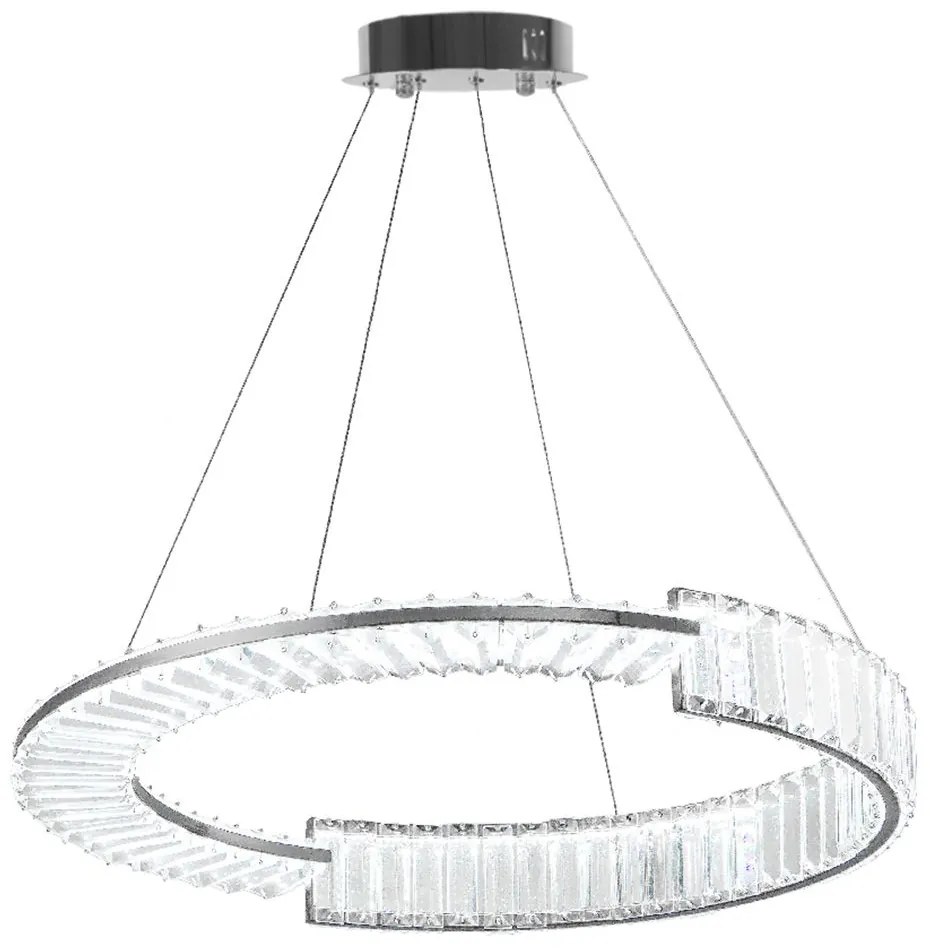 Toolight Designové LED osvětlení Crystal + dálkové ovládání APP1529-CP60 CHROME