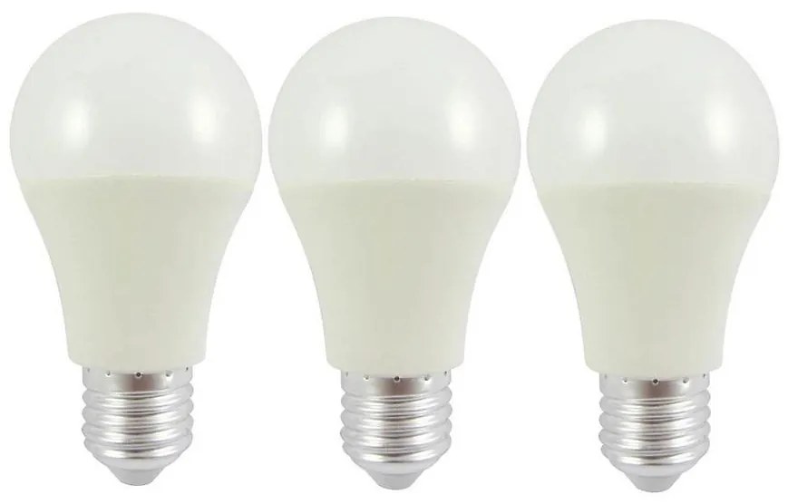 LED Žárovky 10W E27 A60 4200K sada 3 kusy