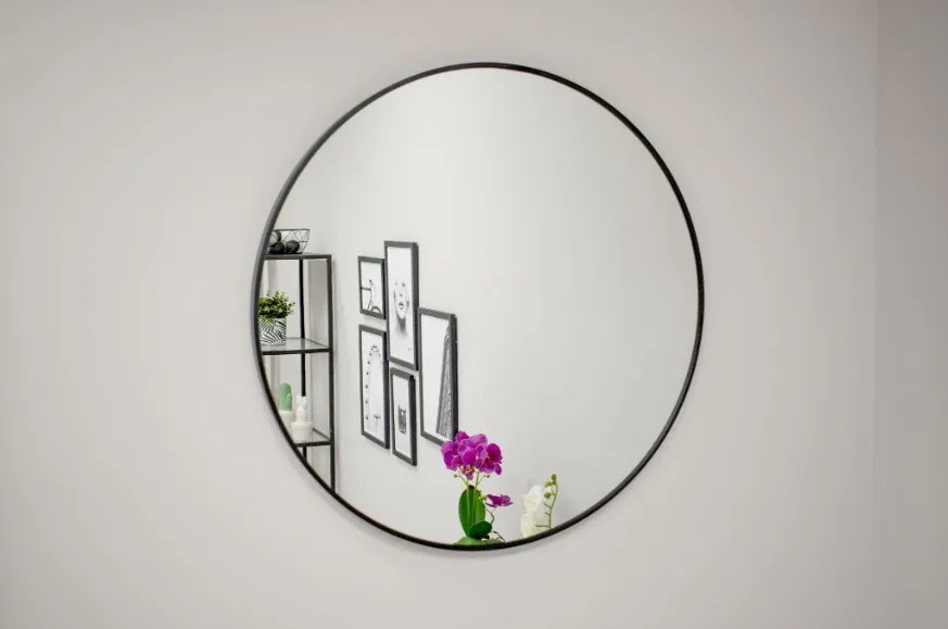 Zrcadlo 60 cm s černým rámem