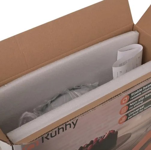 Kovový otočný stojan na dort RUHHY 27428, 30 cm, nerez