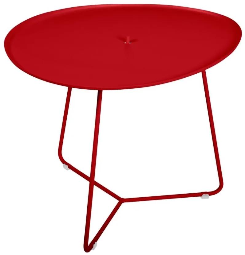 OnaDnes -20% Makově červený kovový konferenční stolek Fermob Cocotte 44 x 55 cm