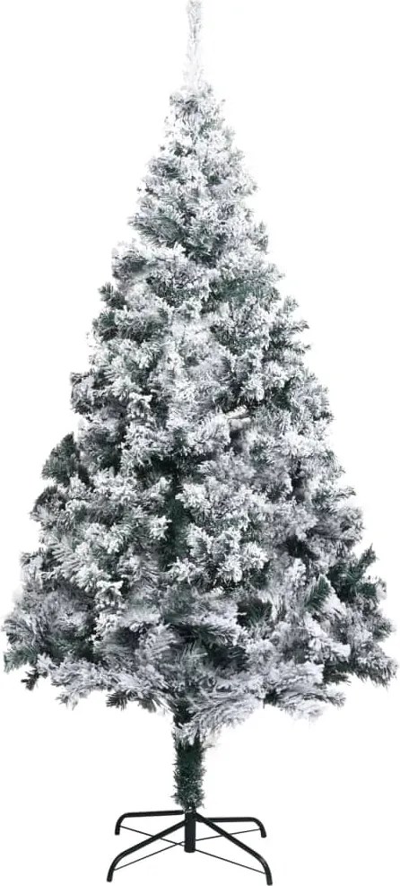 Umělý vánoční stromeček zasněžený zelený 210 cm PVC 320965