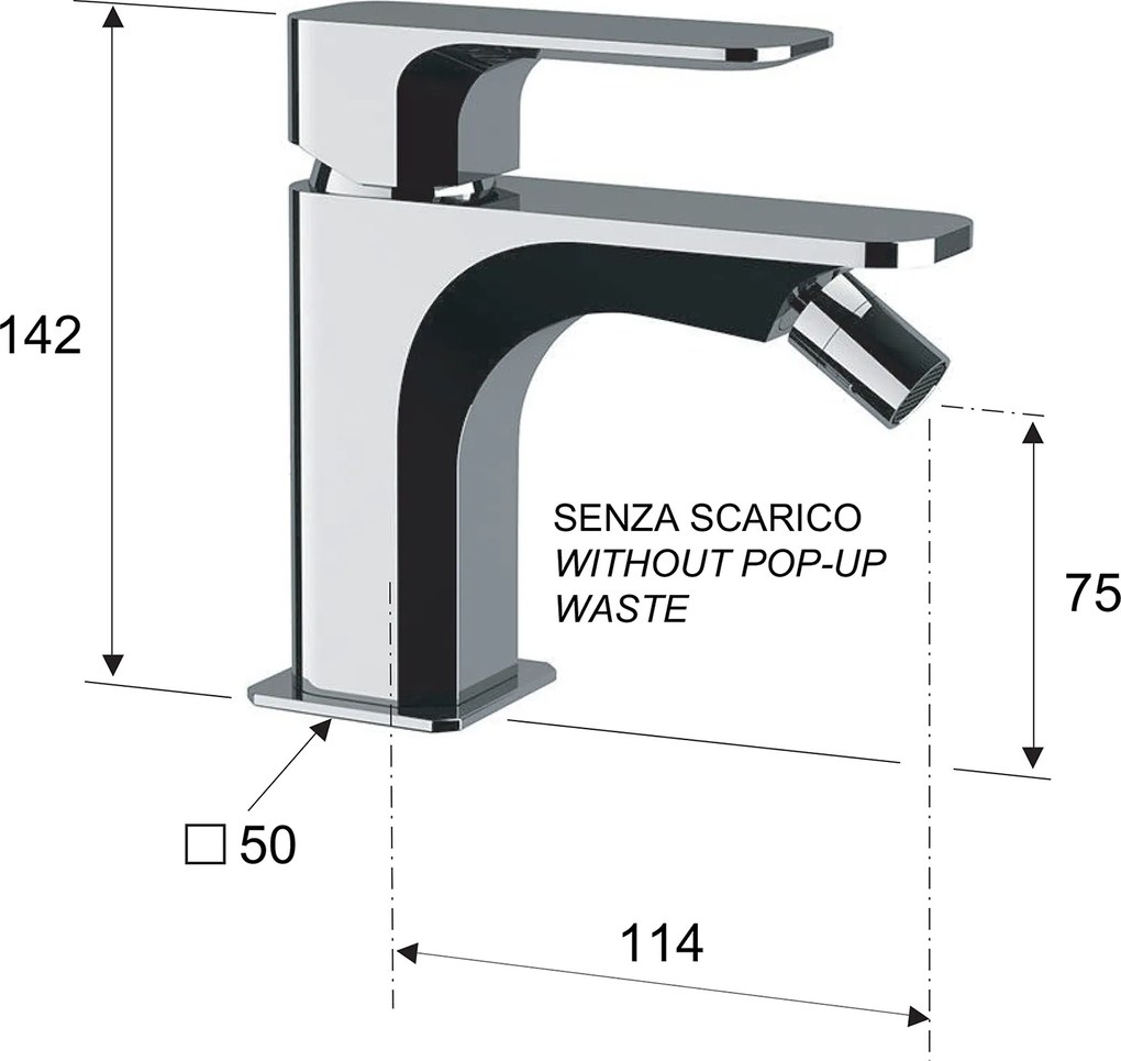 Sapho Spy bidetová baterie páková zlato mat PY03/19
