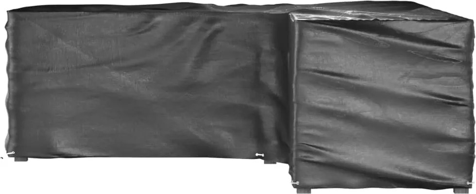Plachty na zahradní nábytek tvar L 2 ks 16 oček 285x285x90 cm 3155374