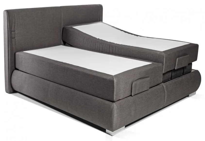 Boxspring postel 180x200 s elektrickým polohováním Galileo antracit