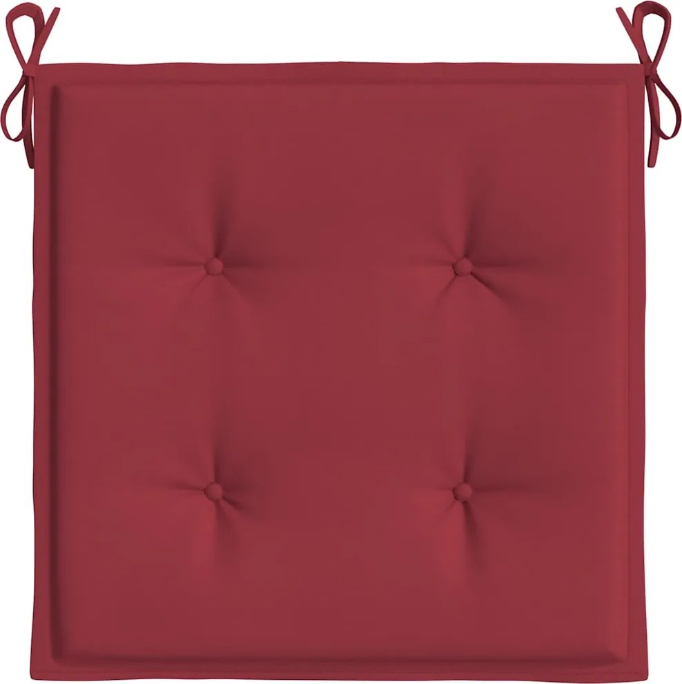 Podušky na zahradní židli 4 ks vínové 50x50x3 cm látka oxford 314057