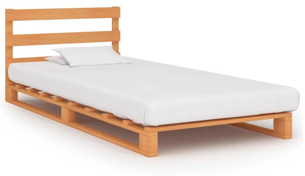 285270 vidaXL Rám postele z palet hnědý masivní borovice 100 x 200 cm