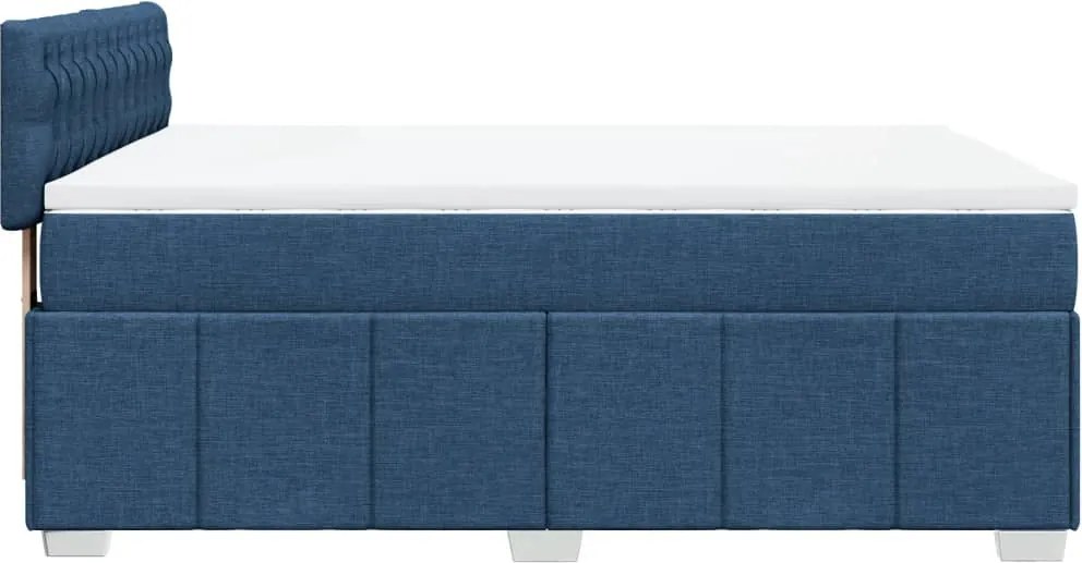 Box spring postel s matrací modrá 160x200 cm textil 3289432