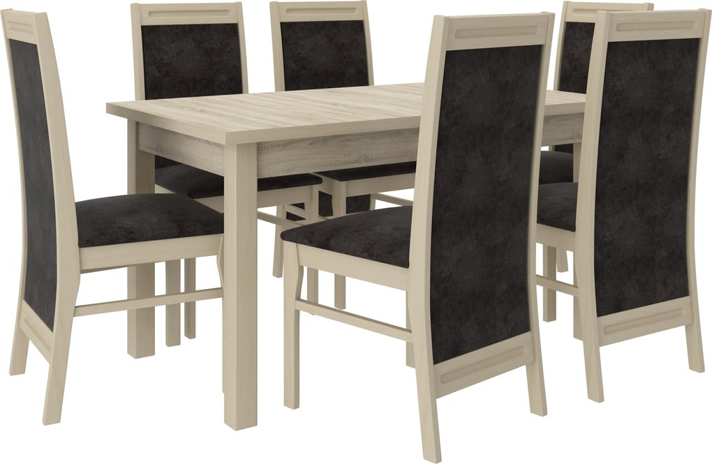 ADRK Furniture Sada stolu s židlemi RODOS 7 SE-ROD-7-S-B013