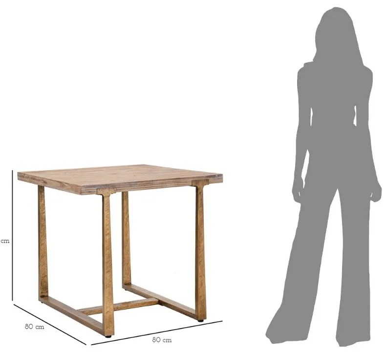 Designový jídelní stůl Nalanie 80 cm hnědý