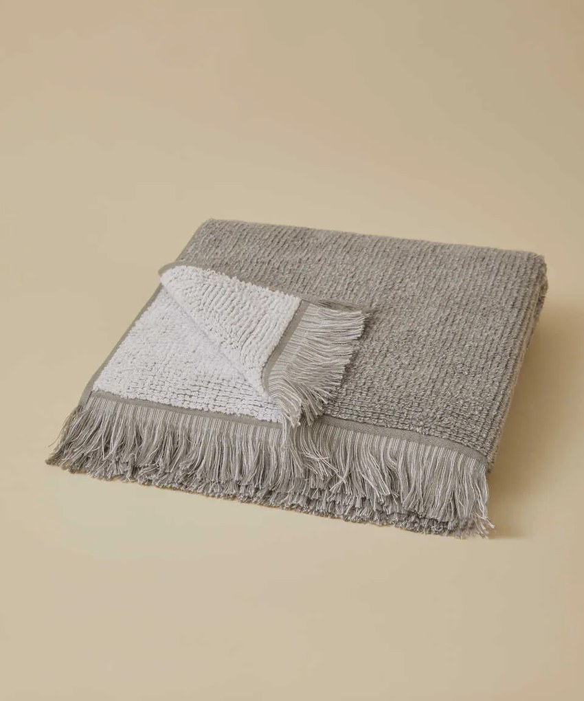 Ručník z froté bavlny Plush, šedý, 76x152 cm