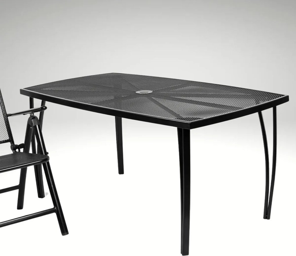 Vikio Zahradní kovový stůl 150x90cm V125C černá
