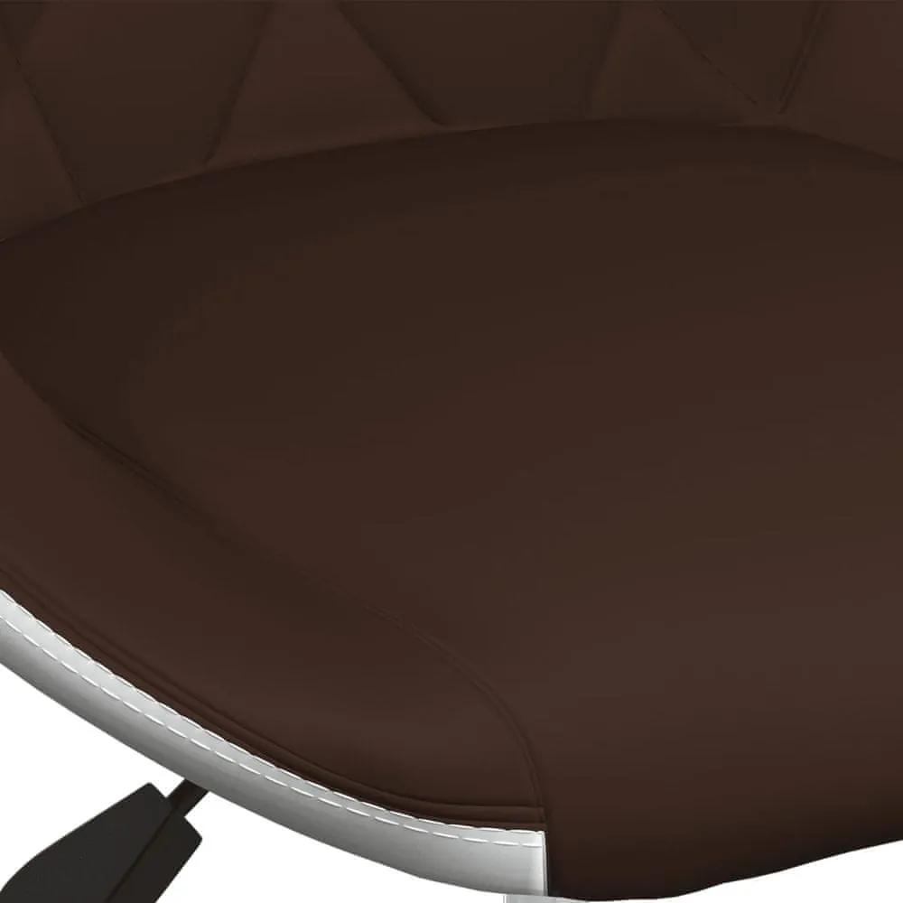 Petromila Otočné jídelní židle 2 ks hnědobílé umělá kůže
