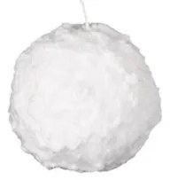 Svíčka Snow Ball 6cm Broste - bílá