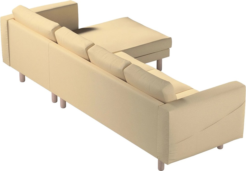 Potah na pohovku IKEA Norsborg 4-místná se šezlongem barva béžová látka lesklé, pletený vzor