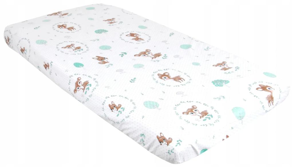 BBL Dětské prostěradlo do postele bavlna - 120 x 60 cm, Bambi