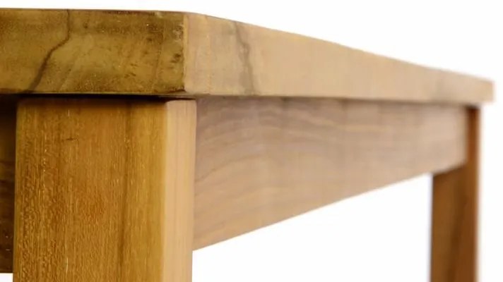 Divero 40819 Zahradní set lavic a stolu -  ošetřené týkové dřevo - 150 cm