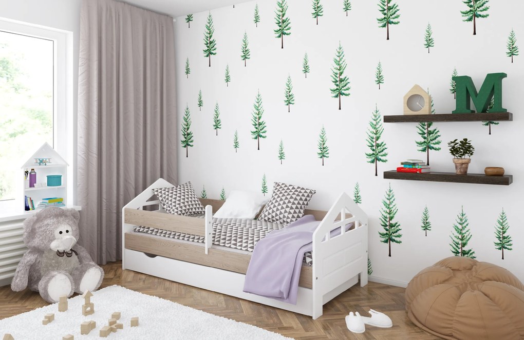BabyBeds Dětská postel ALA Velikost postele: 160x80 cm, Barevné provedení: Olše, Úložný prostor: Ano, s úložným prostorem Bílá