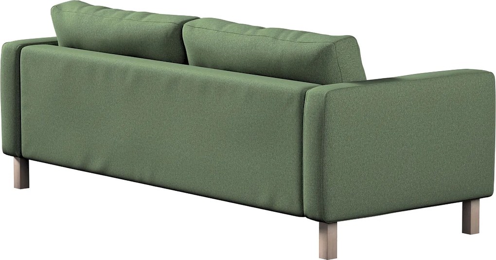 Potah na pohovku IKEA  Karlstad 3-místná, nerozkládací, krátký barva zelená látka pletený vzor