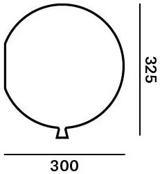 Brokis PC880 Memory, nástěnný svítící balonek z červeného skla, 1x15W, prům. 30cm