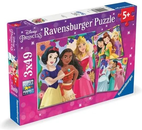 Puzzle ravensburger 120010685 disney: princezny z pohádek 3x49 dílků
