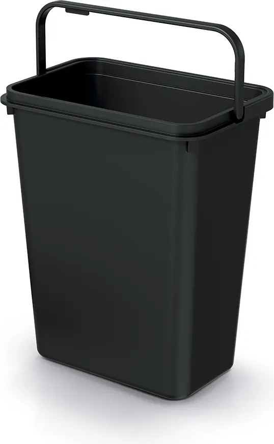 PRO Odpadkový koš SYSTEMA BASIC recyklovaný černý, objem 10l