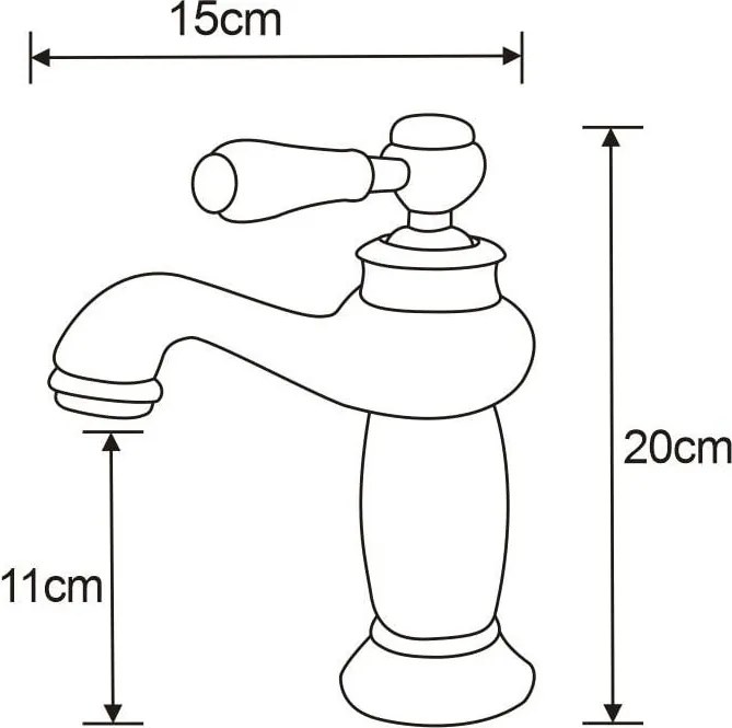Mexen Draco, umyvadlová baterie, černá, 745400-70
